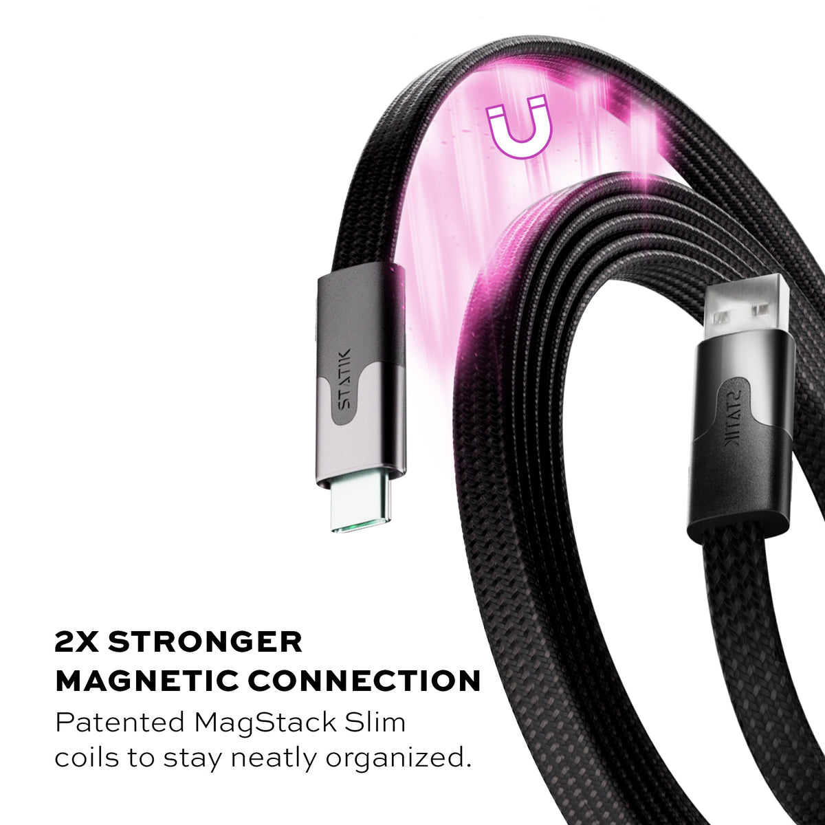 MagStack™ Slim | Tangle-Free Magnetic Nylon Cable