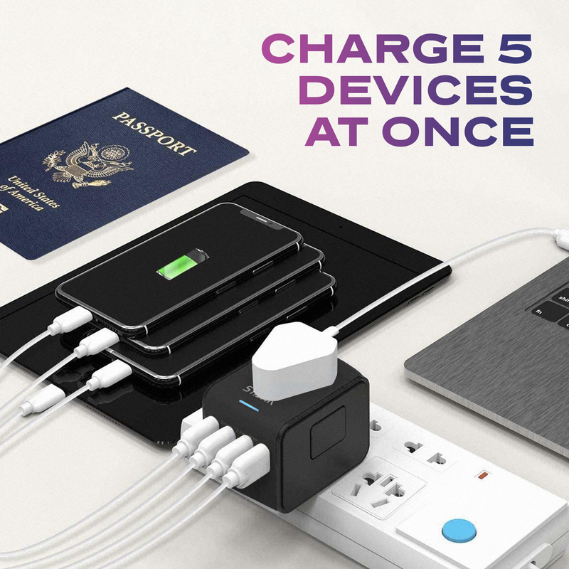 GloboCharge™ 12W | Universal Travel Adapter | Worldwide Power Plug Ada